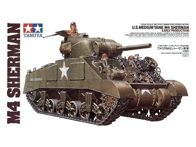 Tamiya : Char américain moyen M4 Sherman - Early Production │ Military ...