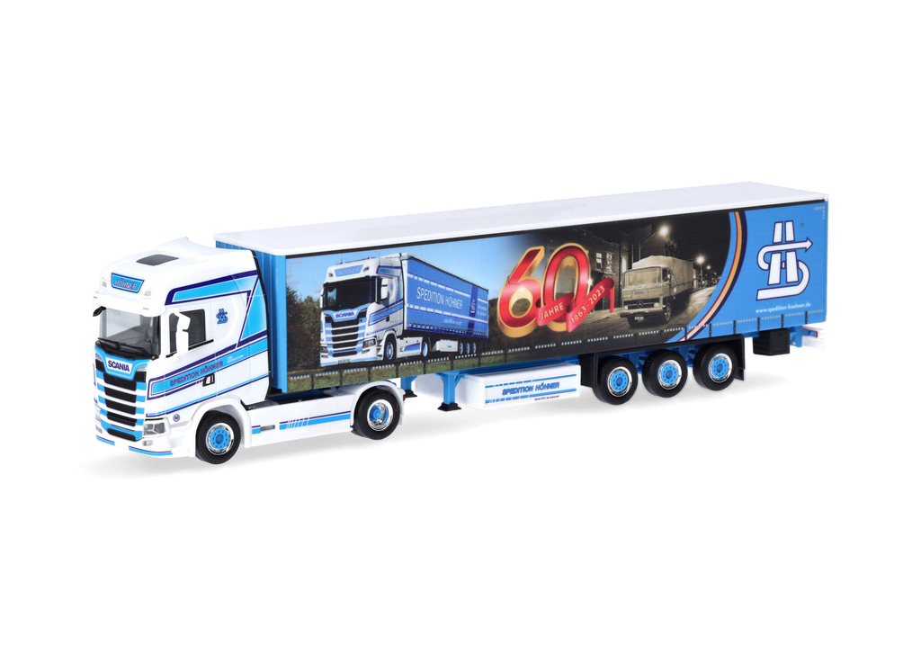 Herpa : Scania CS20 HD │ Semi-remorque à toile à rideau (Spedition ...