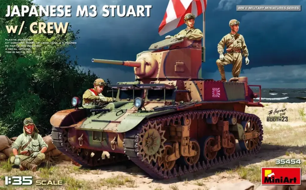 MiniArt : Japanese M3 Stuart with Crew | Hobby2000 Modélisme