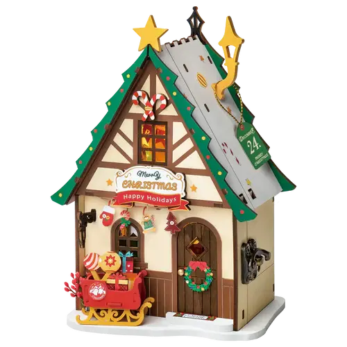 Robotime : Twinkling Christmas House | Hobby2000 Modélisme