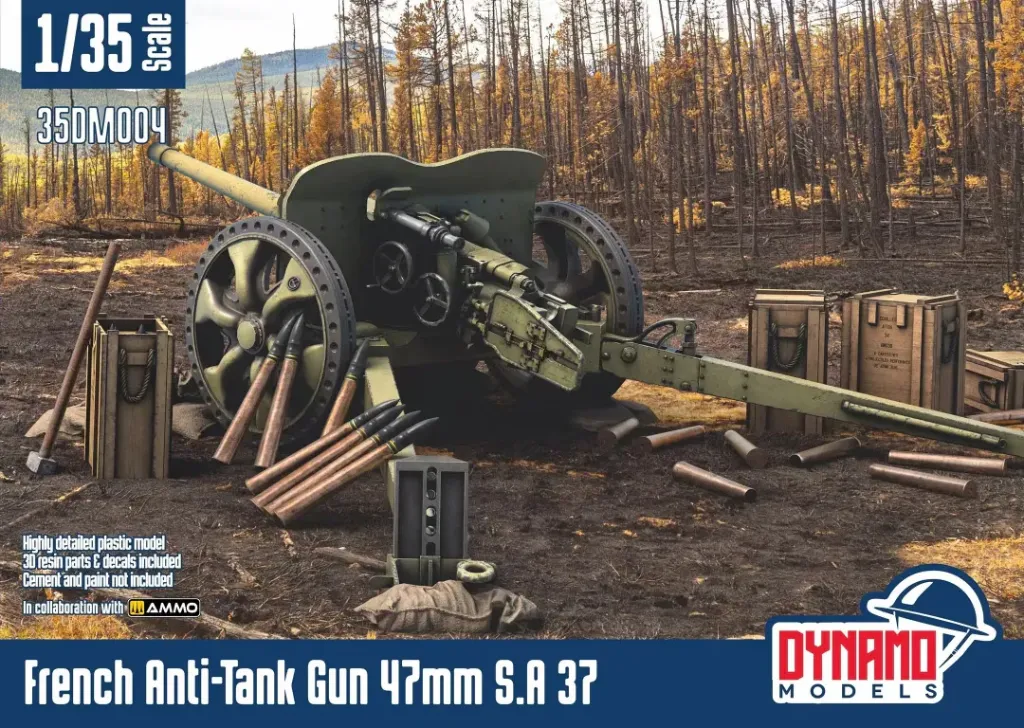 Dynamo : French Anti-Tank Gun 47mm S.A 37 | Hobby2000 Modélisme
